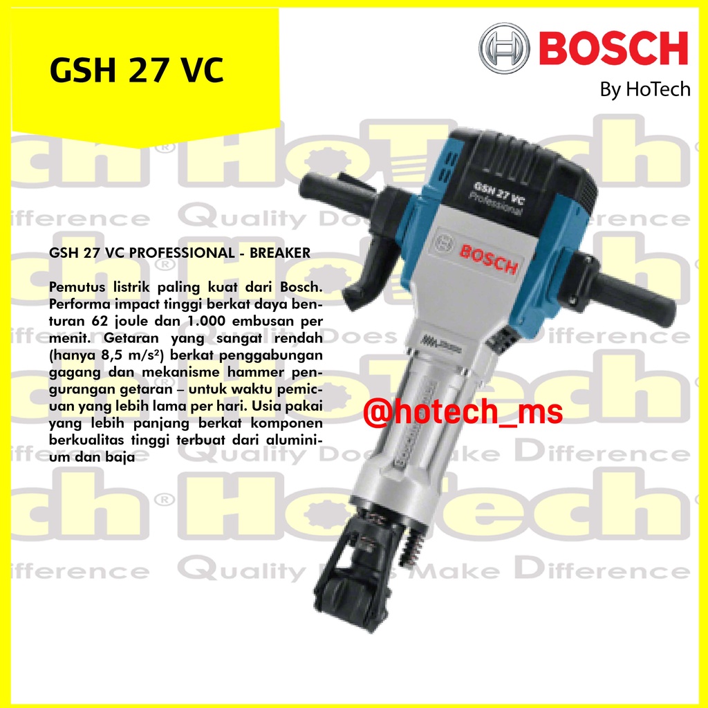 Jual BOSCH GSH 27 VC BOSCH | Breaker Bosch | 62 J, 28 mm hex, 1000 bpm ...