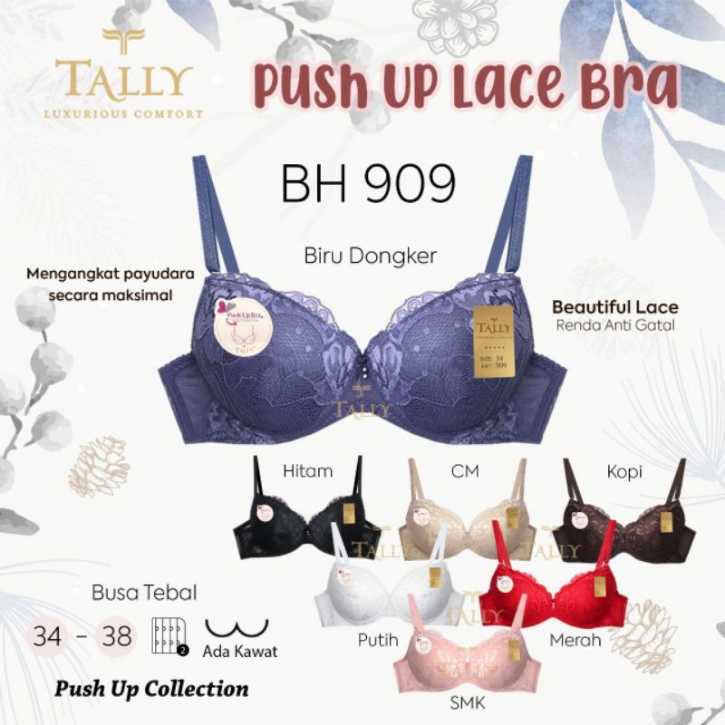 Jual Bra Tally Busa Tebal Push Up BH 909 | Shopee Indonesia