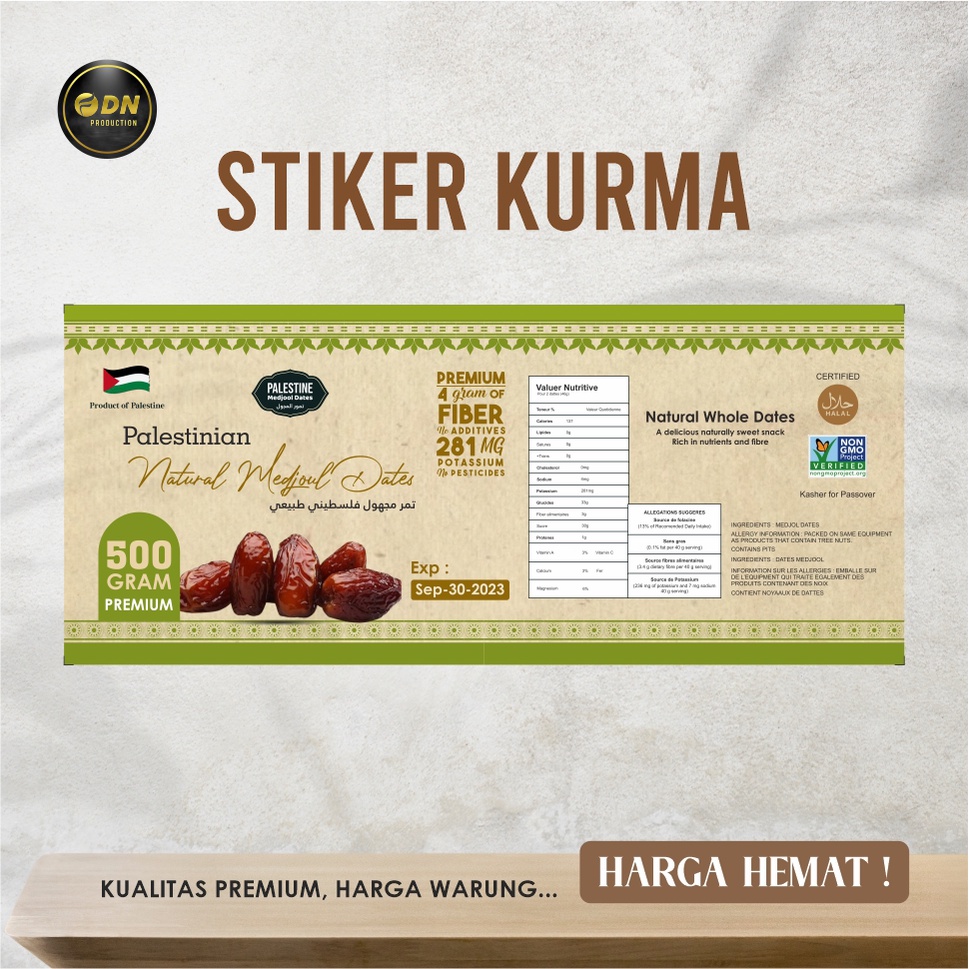 Jual Stiker Besar Kurma Palestine Besar Ukuran 31.5 x 13.5 cm | Shopee ...