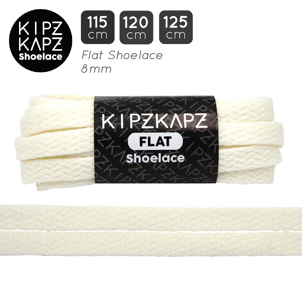 Jual KIPZKAPZ FSP53 Ivory 115cm 120cm 125cm - Tali Sepatu Gepeng Pipih ...