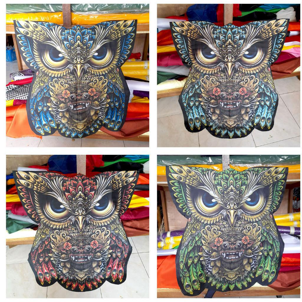 Jual Layangan Burung celepuk printing Barong bali knock down layang ...