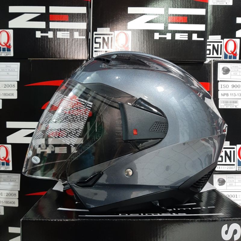 Jual HELM ZEUS 611 POLOS TITANIUM / ZEUS 611 TITANIUM ORIGINAL | Shopee ...