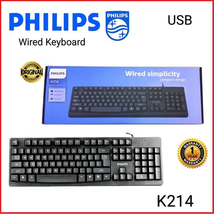 Jual KEYBOARD USB PHILIPS K214 | Shopee Indonesia