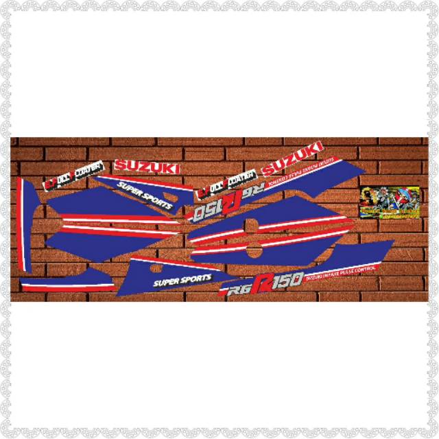 Jual STIKER STRIPING VARIASI WARNA SUZUKI RGR 150 THAILAND | Shopee ...
