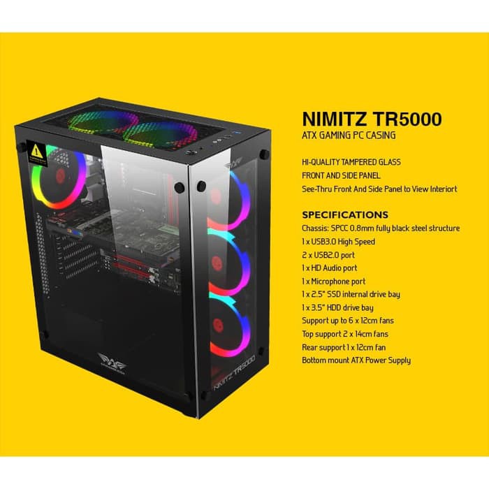 Jual Armaggeddon Nimitz TR5000 - PC Casing | Shopee Indonesia
