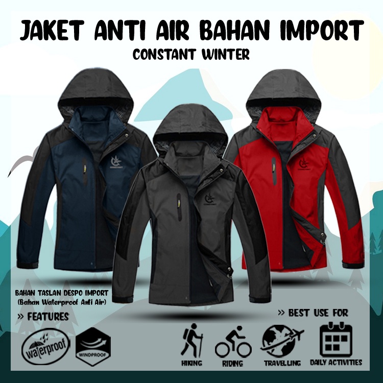 Jual Jaket Gunung Waterproof Pria Original Constant | Shopee Indonesia