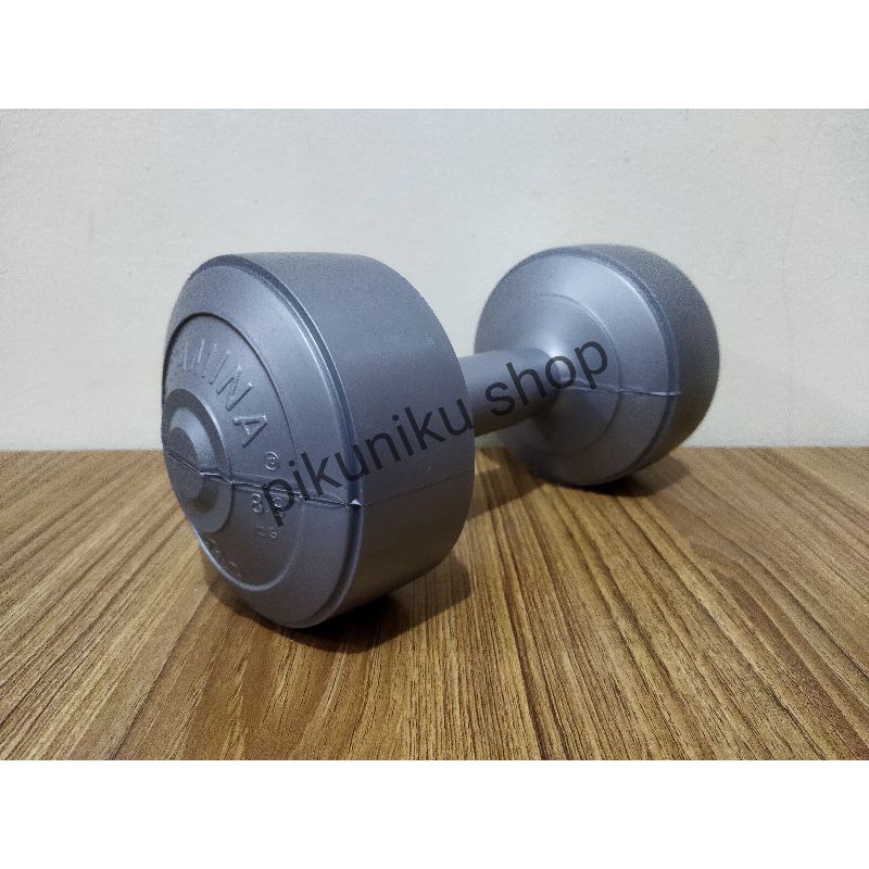 Jual dumbell stamina 4kg silver plastik barbel dumble dumbel gym indoor fitness | Shopee Indonesia