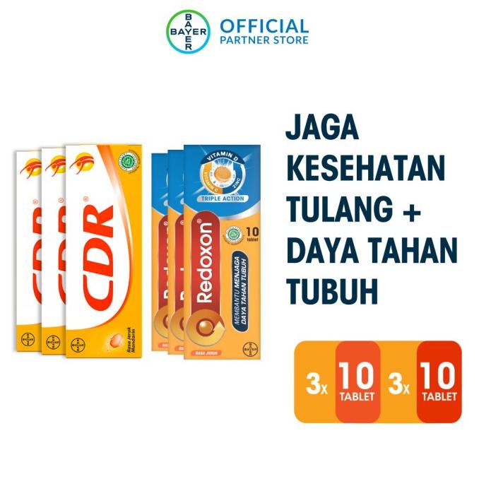 Jual CDR 10 Tab x 3 Unit & Redoxon 10 Tab x 3 Unit | Vitamin ...