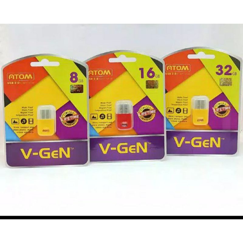 Jual Flashdisk Vgen V Gen Atom USB 8GB 8 GB, 16GB 16 GB, 32GB 32 GB ...