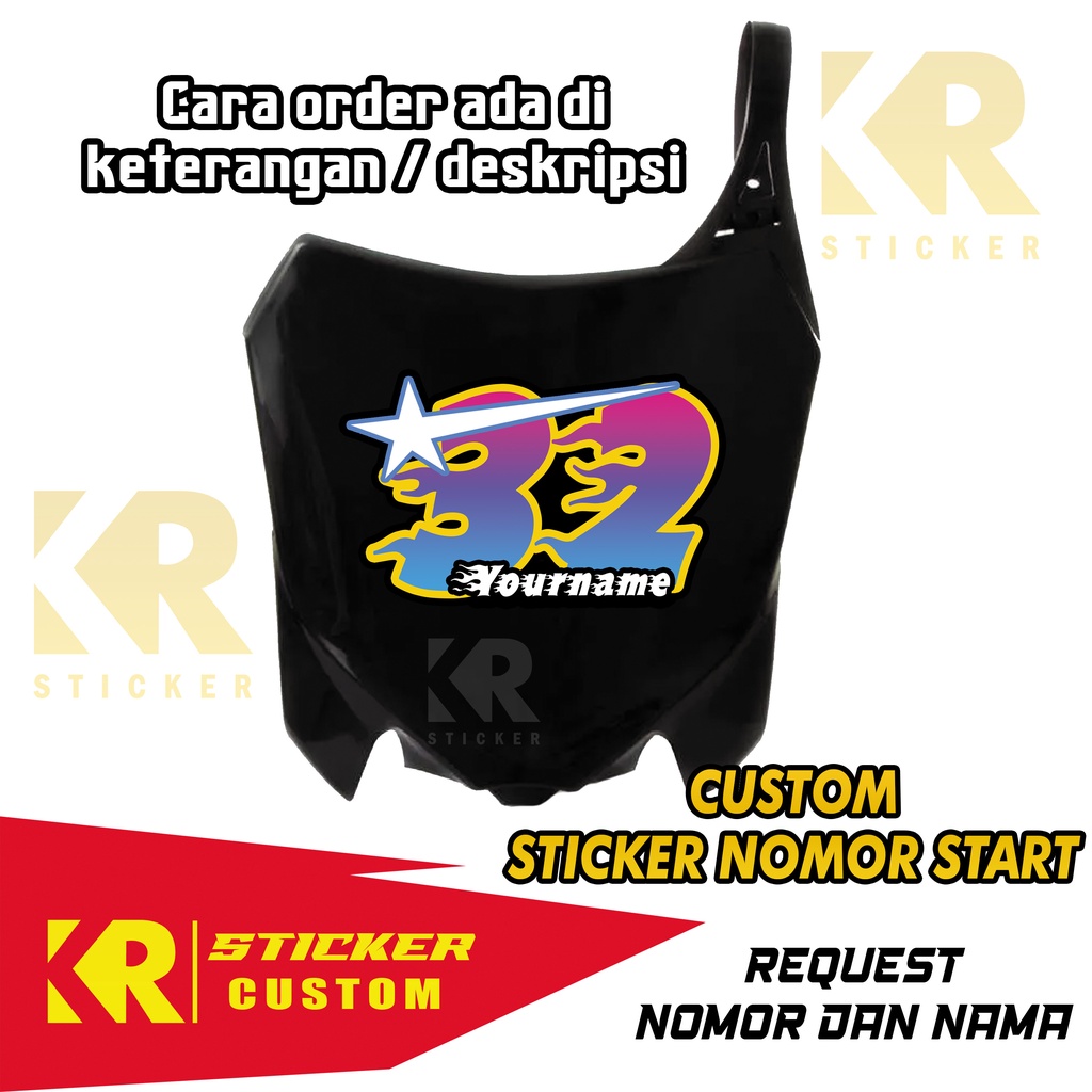 Jual Stiker CUSTOM Papan Nomor | Stiker Nomor Start | Sticker nomor ...