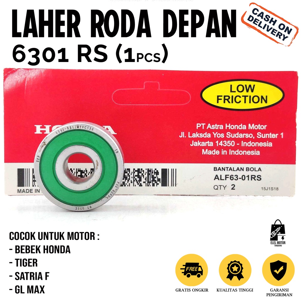 Jual Laher 6301 / Laher Roda Supra X / Laher Motor Honda / Laher Depan ...