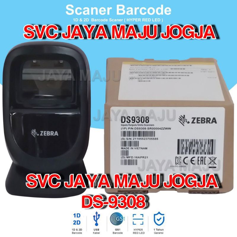 Jual ZEBRA DS 9308 - 2D 1D - USB // PS2 PS/2 // SERIAL || BARCODE ...