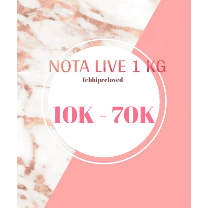 Jual NOTA LIVE 1KG | Shopee Indonesia