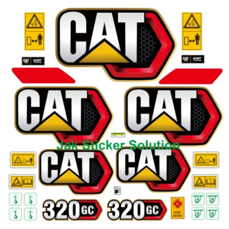 Jual Stiker Excavator Cat 320GC Caterpillar Sticker Alat Berat | Shopee ...