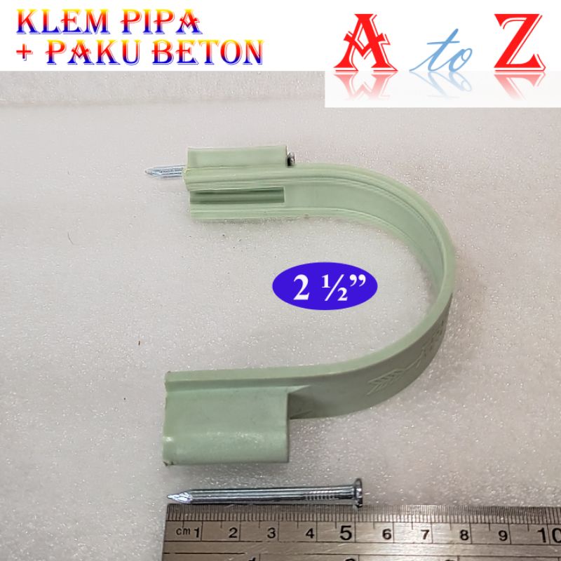 Jual Klem 2 1/2" + paku beton/clam 2,5 in/klem pipa pvc 2 1/2 inchi ...