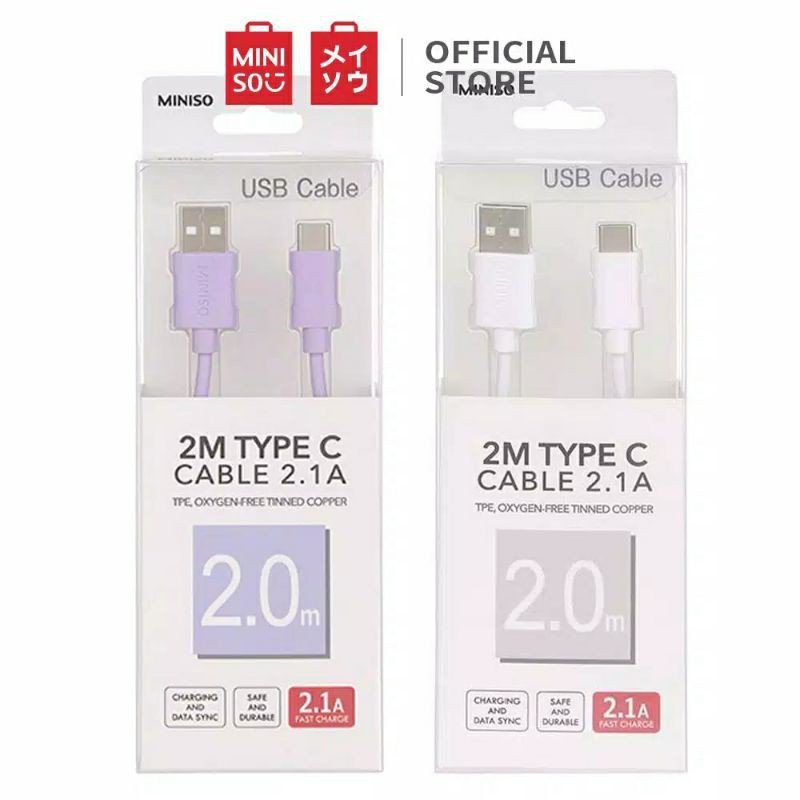 Jual kabel USB MINISO type C 2Meter | Shopee Indonesia