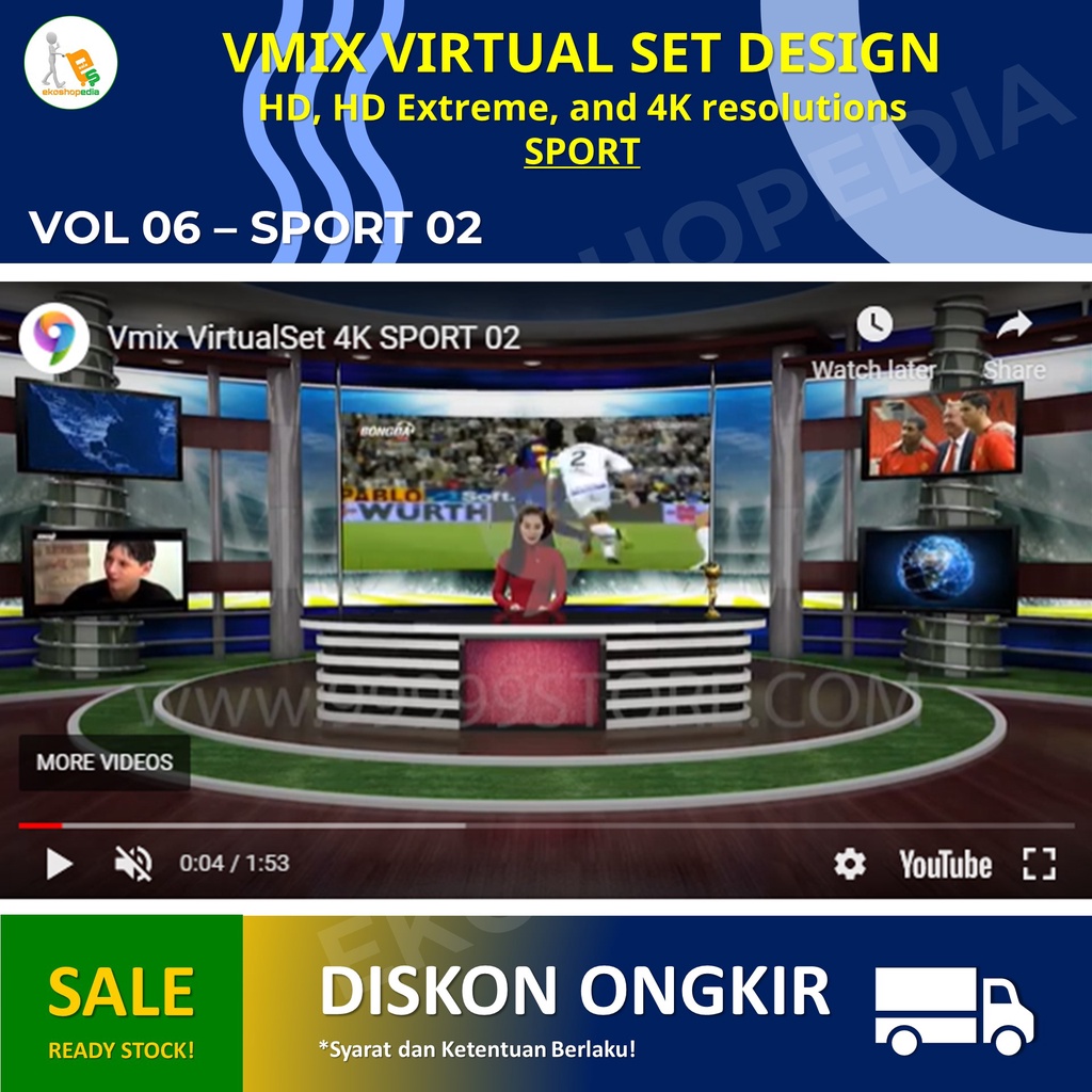 Jual VMIX VIRTUAL SET DESIGN 4K - SPORT 02 - v6 | Shopee Indonesia