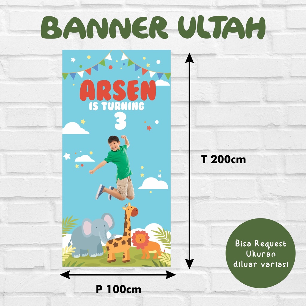 Jual Banner / Backdrop Ulang Tahun Anak Custom / Gratis Desain Tema ...