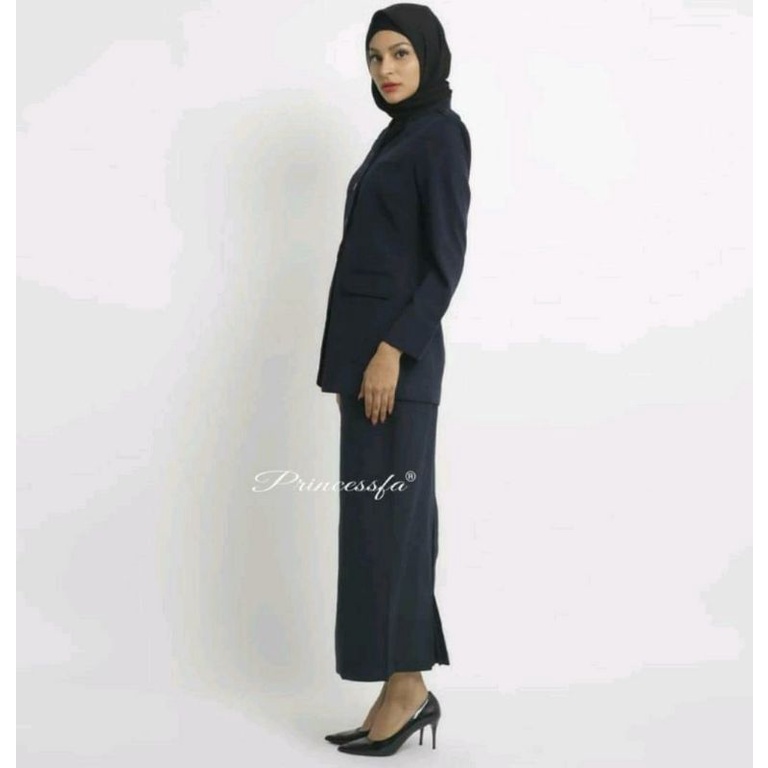 Jual PDH Guru biru Dongker/seragam guru/biru Dongker/blazer guru biru ...