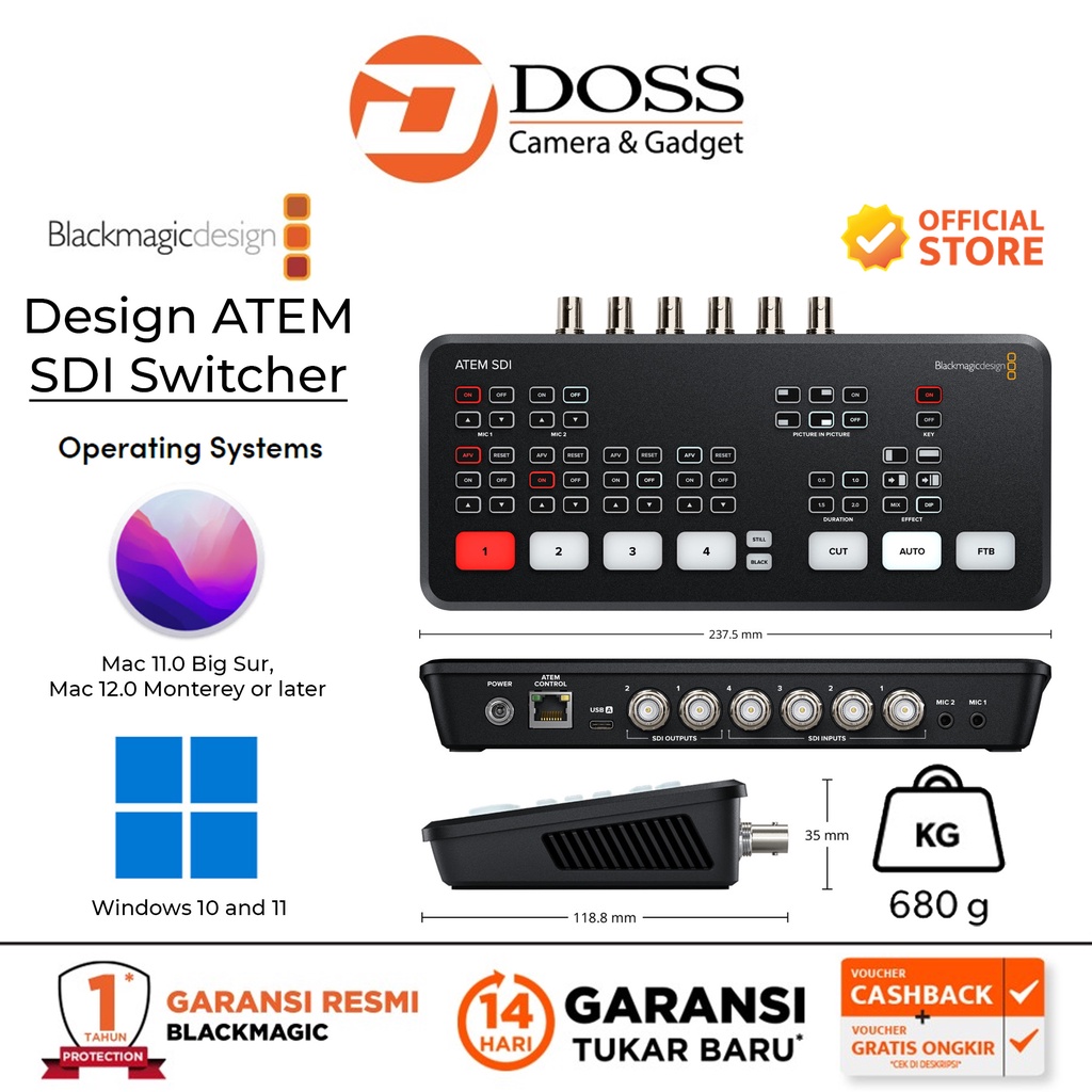Jual Blackmagic Design ATEM SDI Switcher | Shopee Indonesia