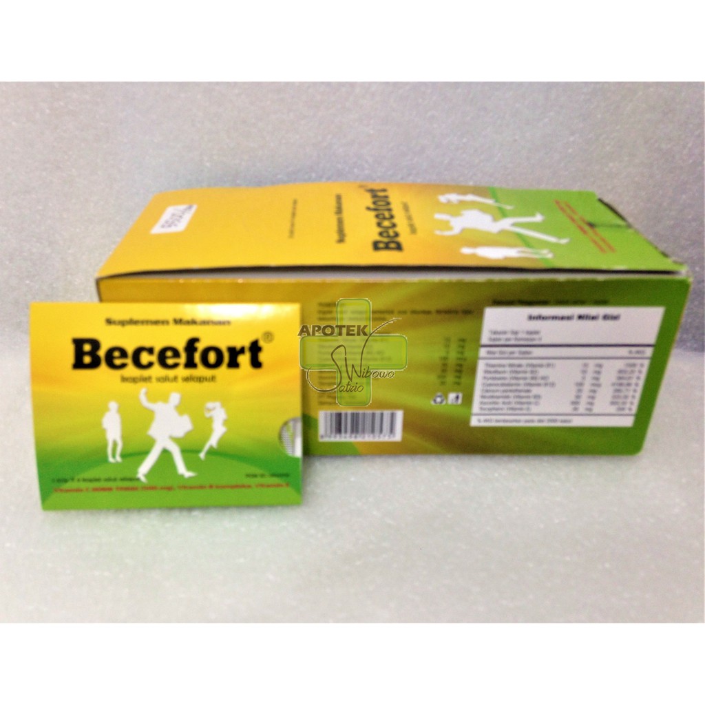 Jual SUPLEMEN MULTIVITAMIN BECEFORT TABLET STRIP 4'S | Shopee Indonesia
