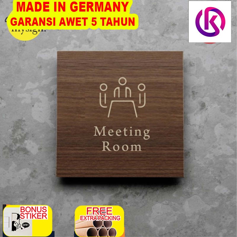 Jual Murah Meeting Room Sign Board Kayu Print Signage Label Nama Ruang ...