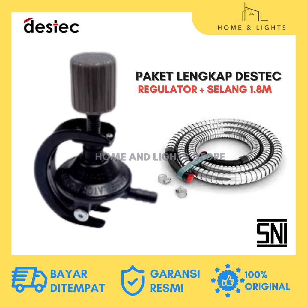 Jual Paket Regulator Gas + Selang Flexi Destec / Selang Regulator Gas ...
