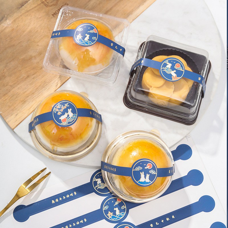 Jual Stiker mooncake label kue bulan 3D stiker rabbit mooncake sticker ...