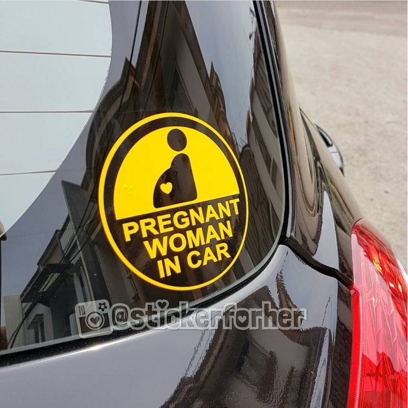 Jual Stiker Decal Mobil Ibu Hamil / Pregnant Woman On Board Safety Sign ...
