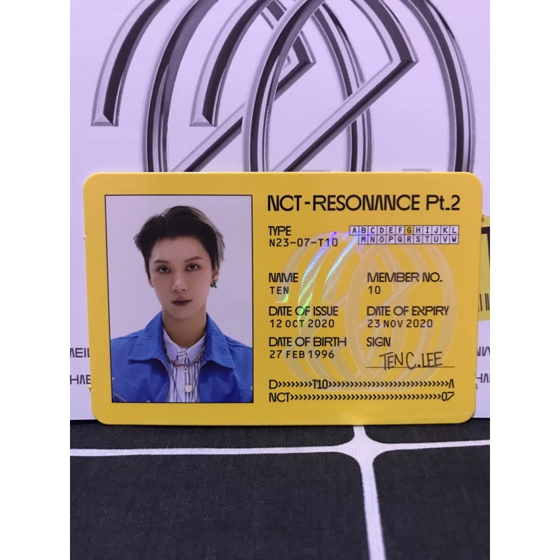 Jual ID CARD TEN NCT RESONANCE Pt.2 DEPARTURE VER. | Shopee Indonesia