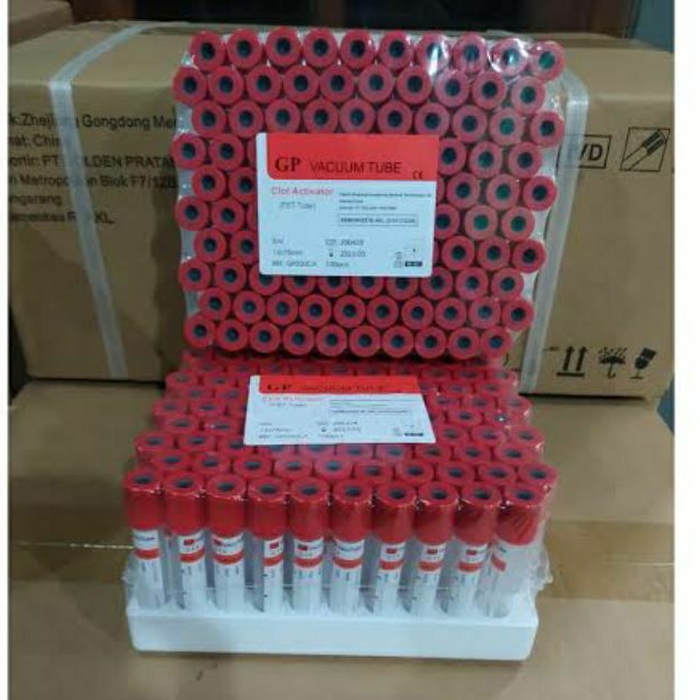 Jual Perpack isi 100 pcs Tabung darah clot activator 3ml vacuntainer ...