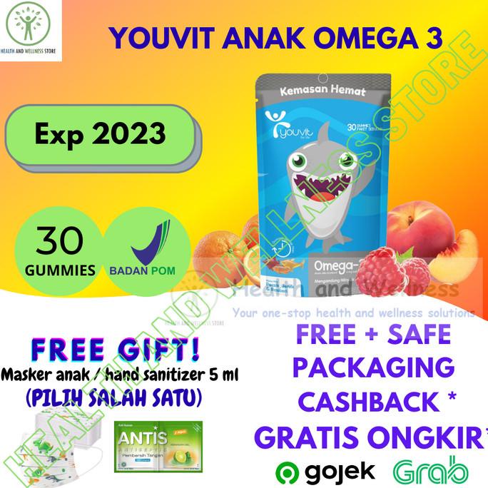 Jual YOUVIT GUMMY MULTIVITAMIN OMEGA 3 ANAK 30 GUMMIES 1 POUCH | Shopee Indonesia