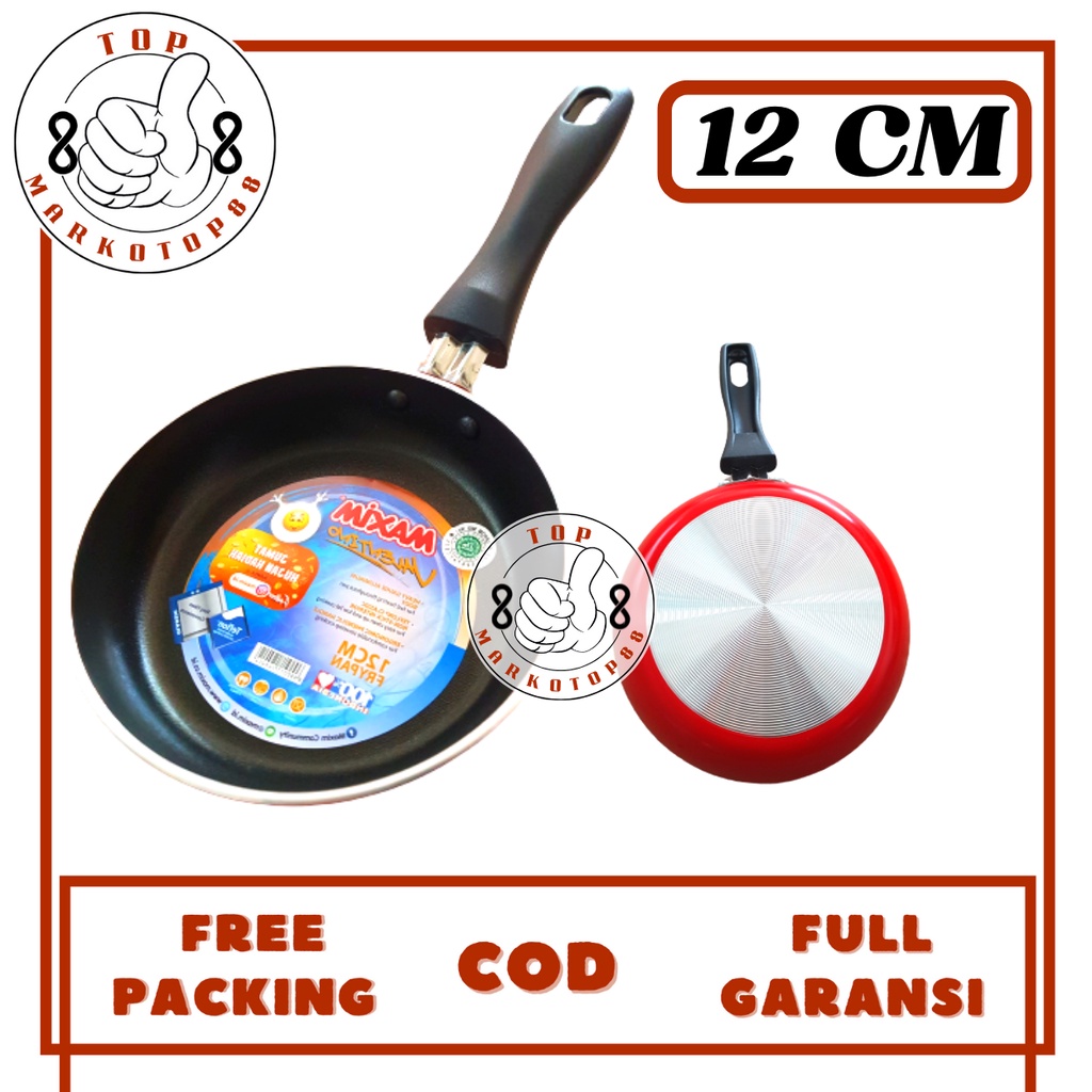 Jual TEFLON MAXIM VALENTINO 12 CM PANCI TEFLON WOK WAJAN KUALI FRYPAN ...