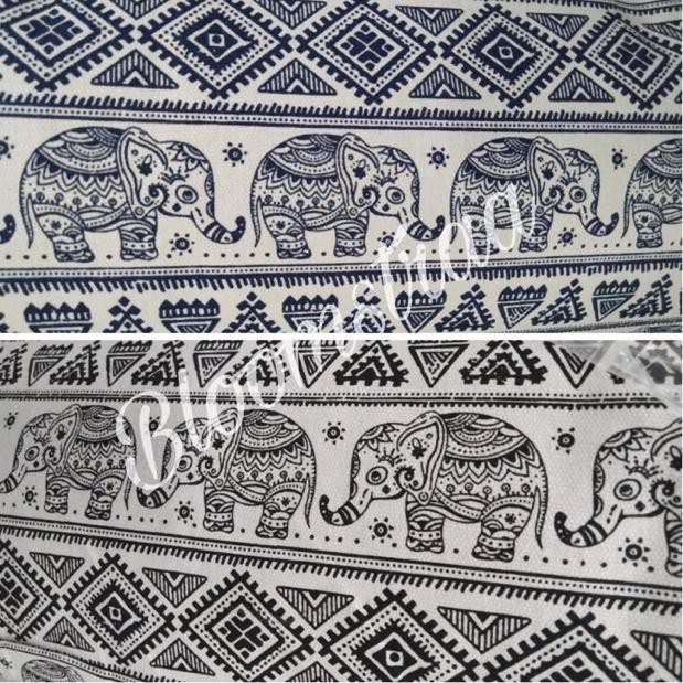 Jual Kain Kanvas gajah thailand bahan canvas meteran etnik elephant ...