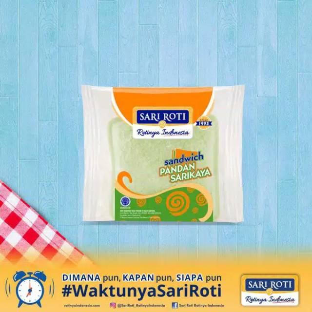 Jual Sari roti sandwich pandan srikaya | Shopee Indonesia