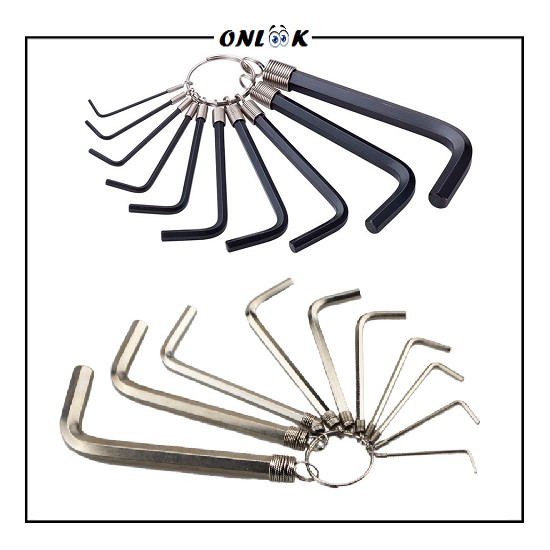 Jual Kunci L Set 10Pcs Plat Hex Hexagonal Key Wrench Huidi Tool ...
