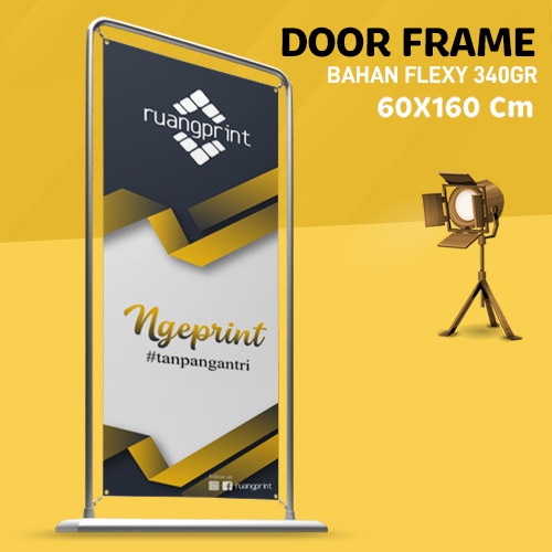 Jual STANDING BANNER DOOR FRAME 60X160 CM PLUS PRINTING (bahan flexy ...
