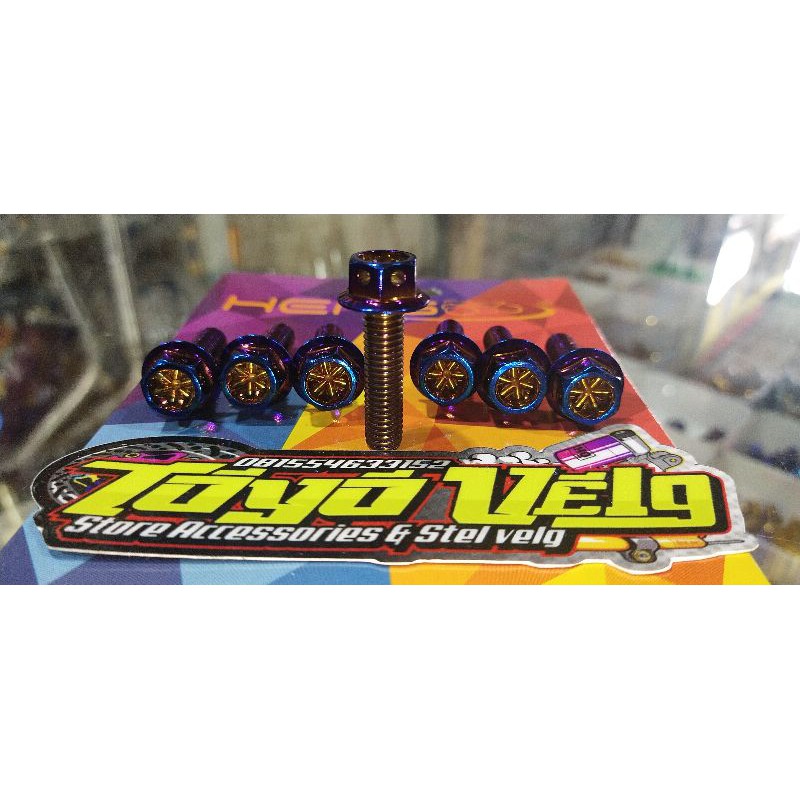 Jual PB Heng baut Heng baut m 8x30 blue baut drat 12 panjang 3cm ...