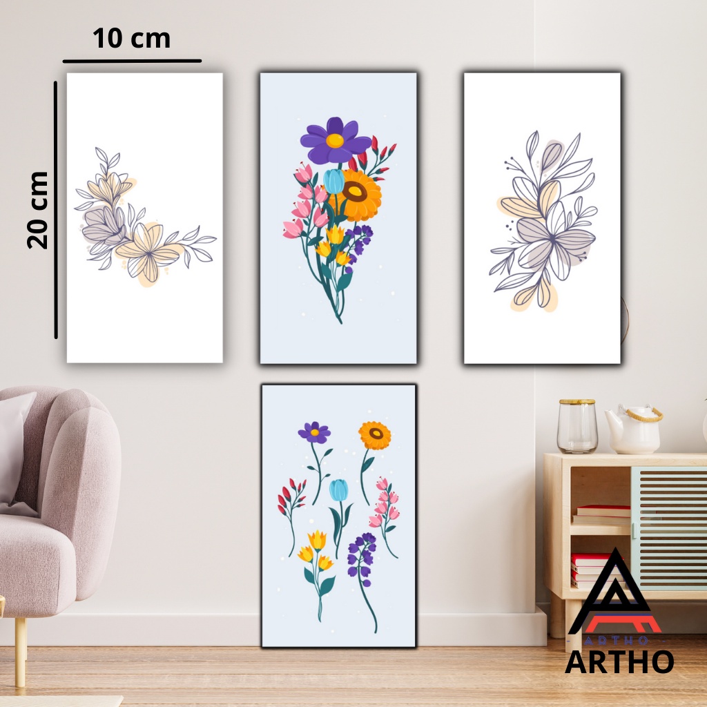 Jual artho - Hiasan Dinding Bunga 10x20cm - poster dinding aesthetic ...