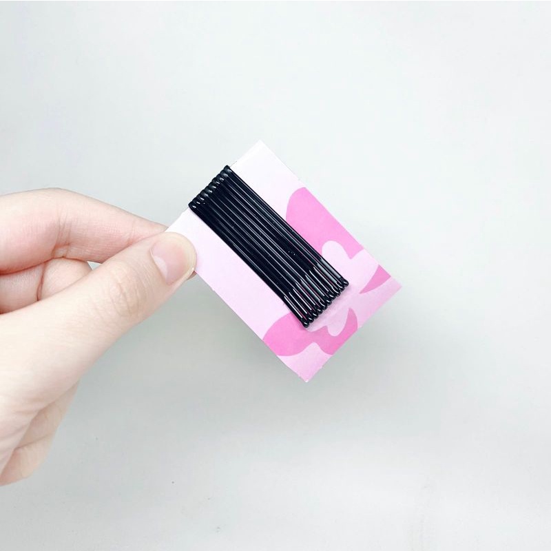 Jual jepit set hitam lidi 10 pcs 1 card | Shopee Indonesia