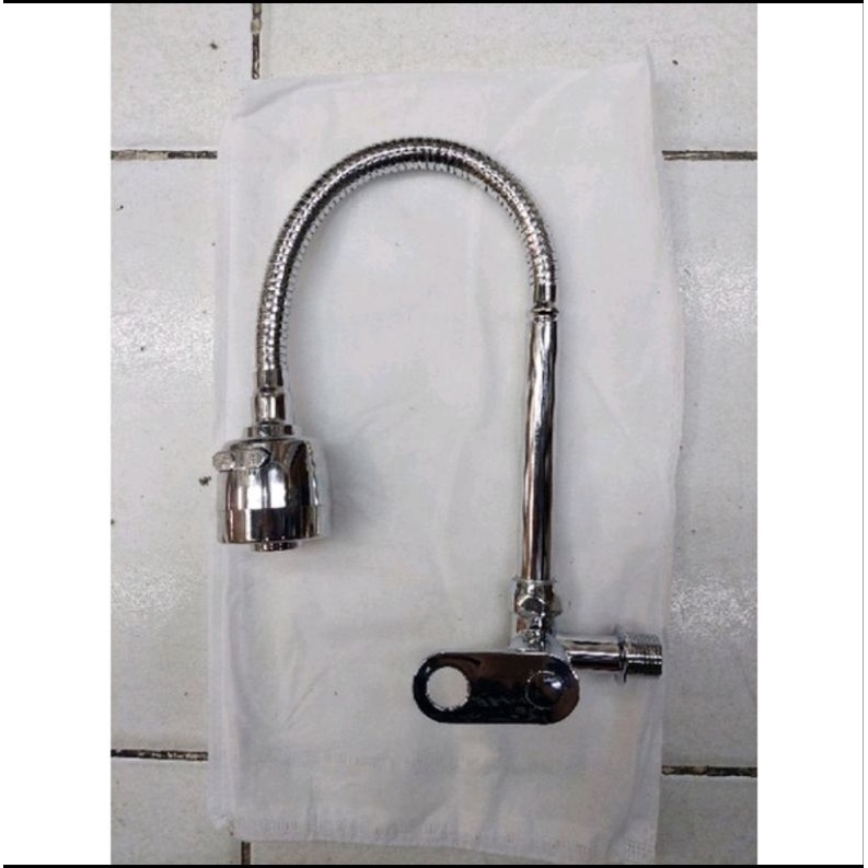 Jual kran kitchen sink tembok flexible 1/2 inch / kran sink dinding ...