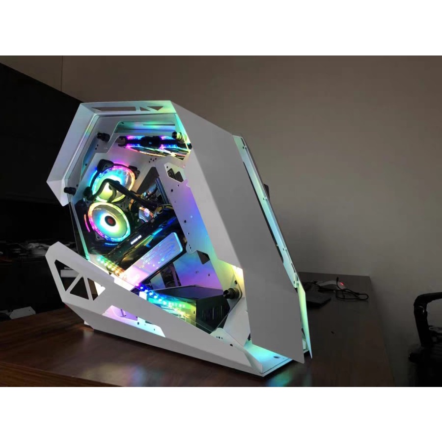 Jual CASING PC GAMING BUMBLEBEE ATX FULL TOWER WHITE AND GREEN | Shopee ...