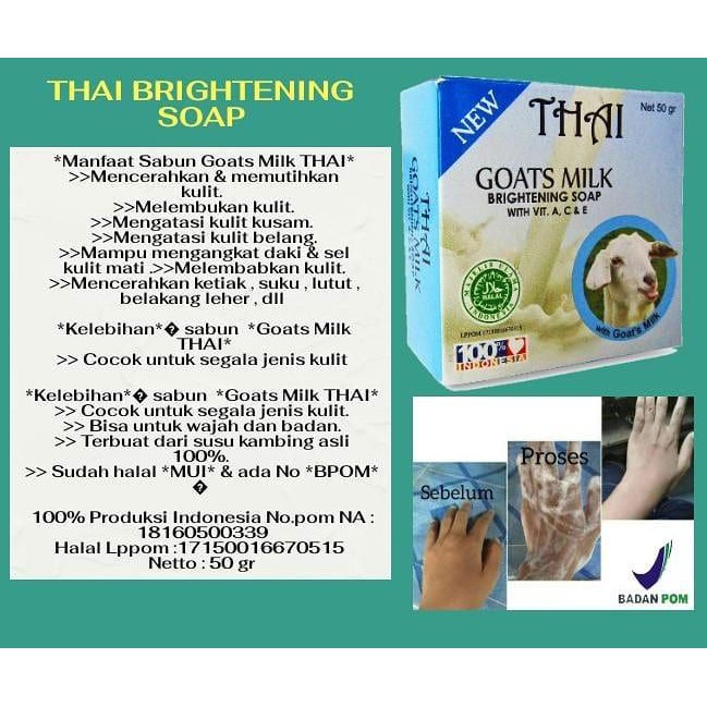 Jual THAI Sabun Goat's Milk Soap 50gr | Shopee Indonesia