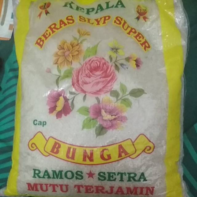 Jual Beras 5kg cap Bunga ramos setra | Shopee Indonesia