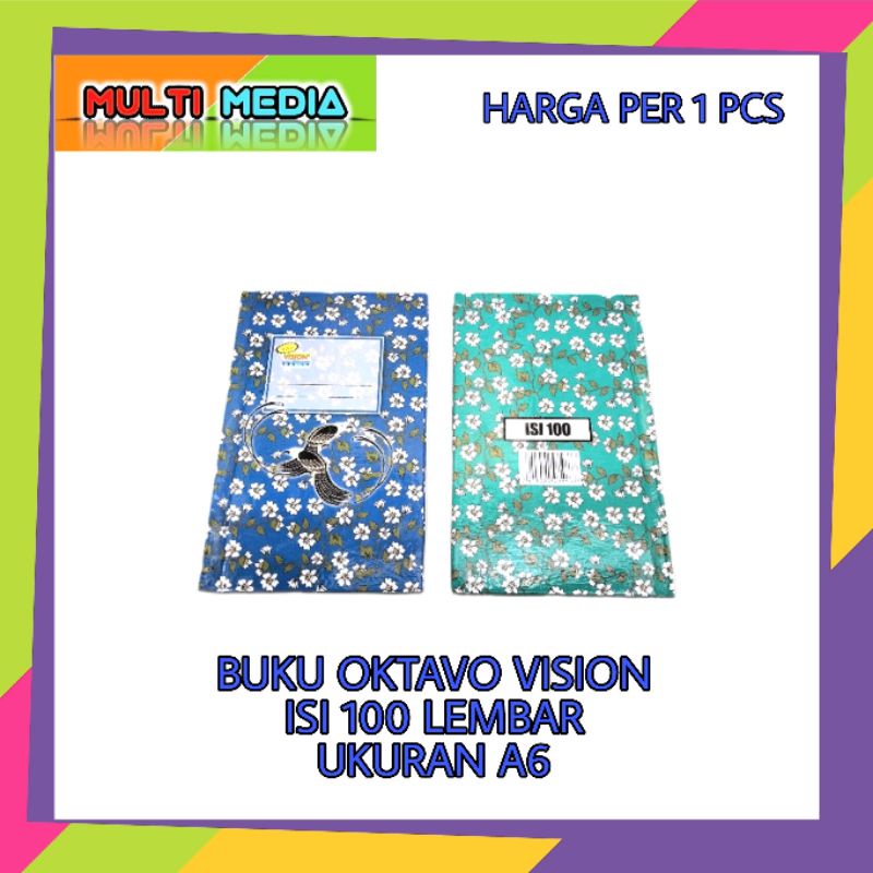 Jual [SATUAN] BUKU OKTAVO VISION ISI 100 LEMBAR (UKURAN A6) | Shopee ...