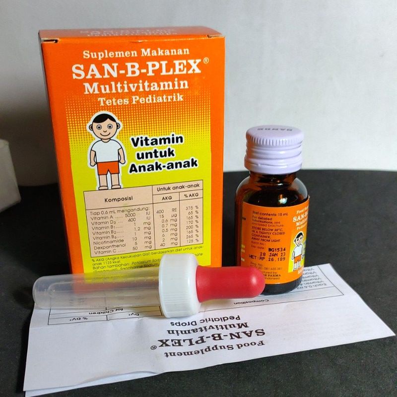 Jual SAN-B-PLEX Multivitamin tetes pediatric"vitamin untuk anak anak ...
