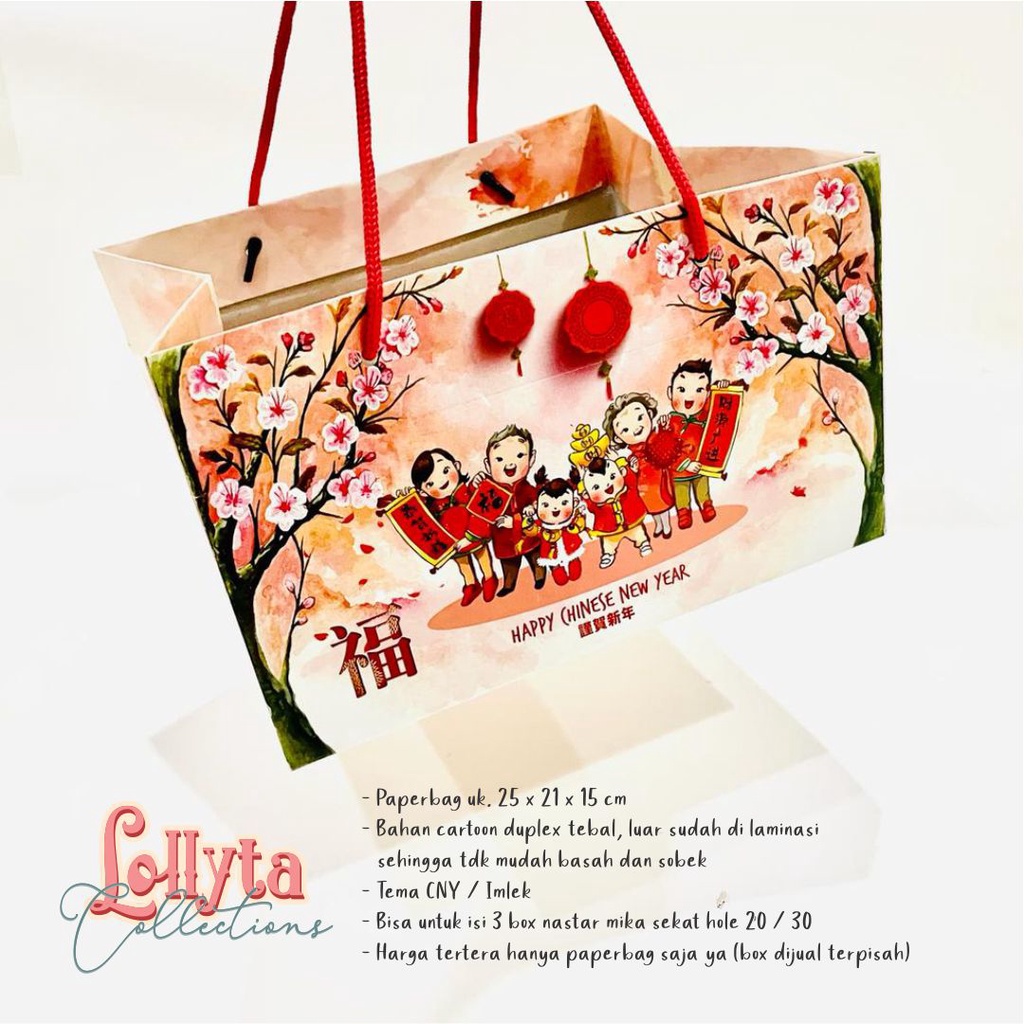Jual Paperbag tema CNY / Imlek ukuran 25 x 21 x 15 cm | Shopee Indonesia