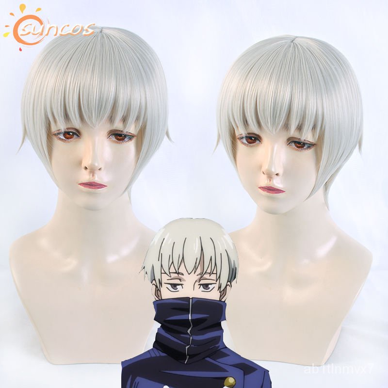 Jual Anime Jujutsu Kaisen Toge Inumaki Cosplay Wig Kostum Rambut ...