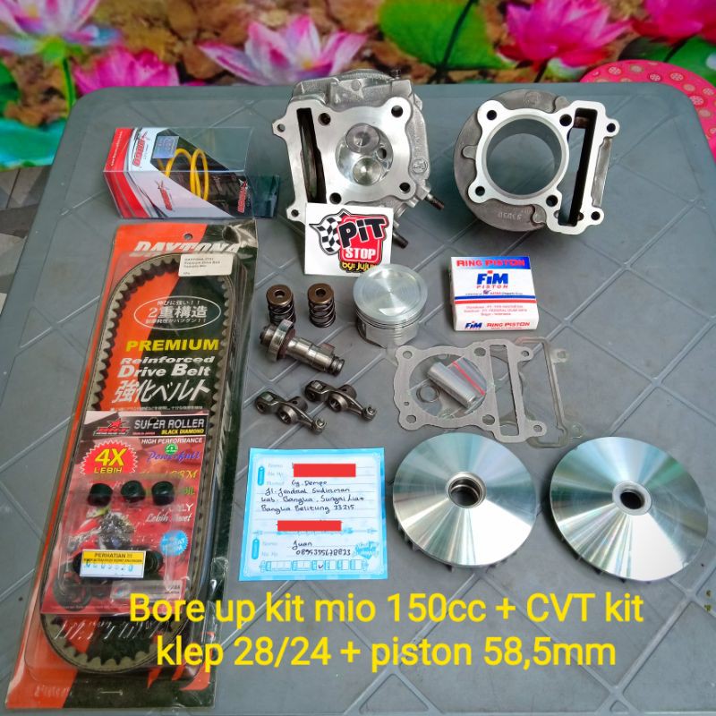 Jual bore up mio 150cc 180cc pelatuk roller pnp/rra blade + paket cvt ...