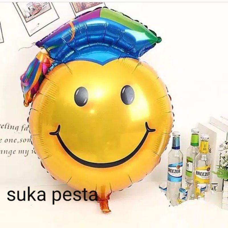 Jual BALON FOIL GRADUATION SMILE / BALON WISUDA SMILE / BALON ...